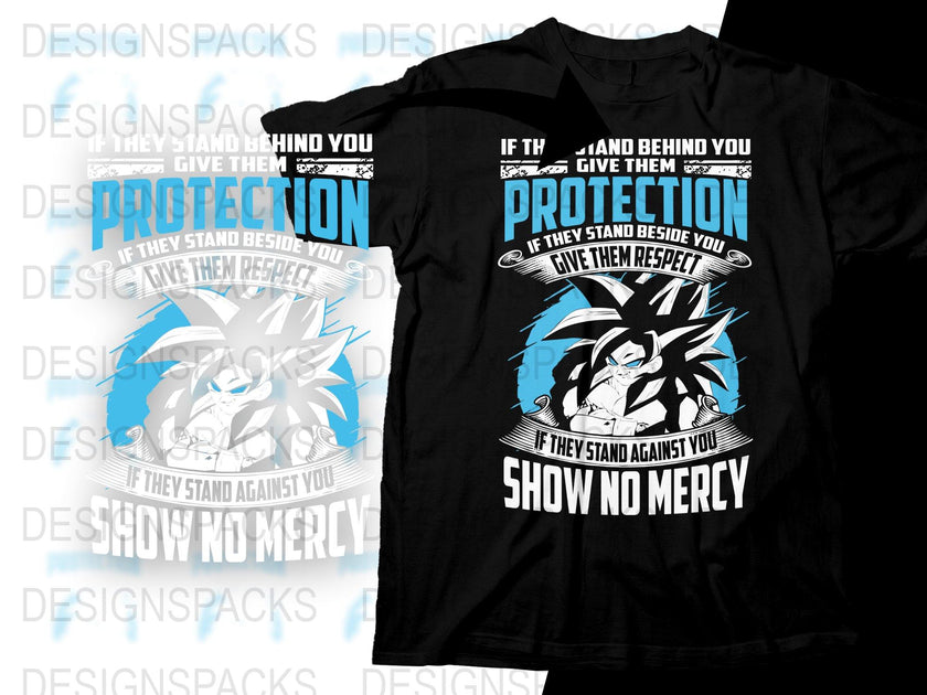 Funny Anime Protection Respect Show No Mercy Png Digital Download