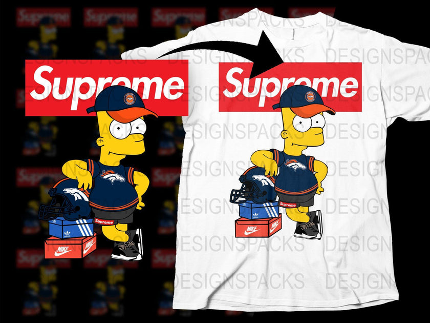 Brand Simpsons Cartoon with NFL Team Logo Png Digital Download