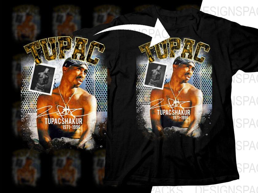 Iconic Tupac Shakur Tribute Design Graphic Png Digital Download