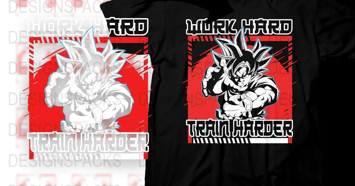 Work Hard Train Harder Anime Character Png Digital Download – DESIGNSPACKS