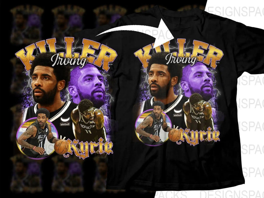 Basketball Star Brooklyn Nets Killer Kyrie Irving Bootleg Png Digital