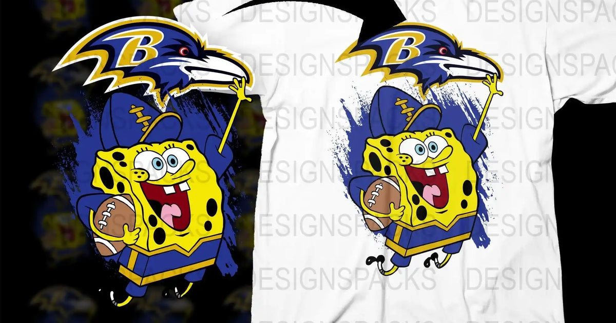 SpongeBob Enthusiast Baltimore Ravens Fan Png Digital Download ...
