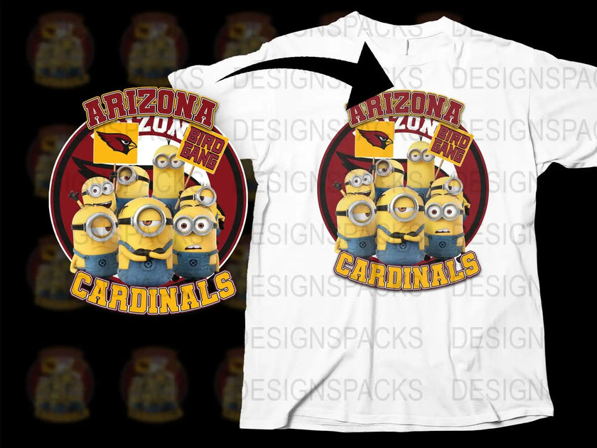 Arizona Cardinals Bird Gang Minions Png Digital Download