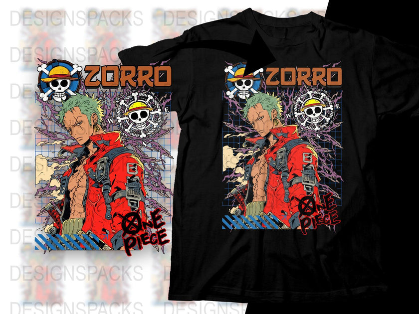 One Piece Zorro Graphic Anime Png Digital Download