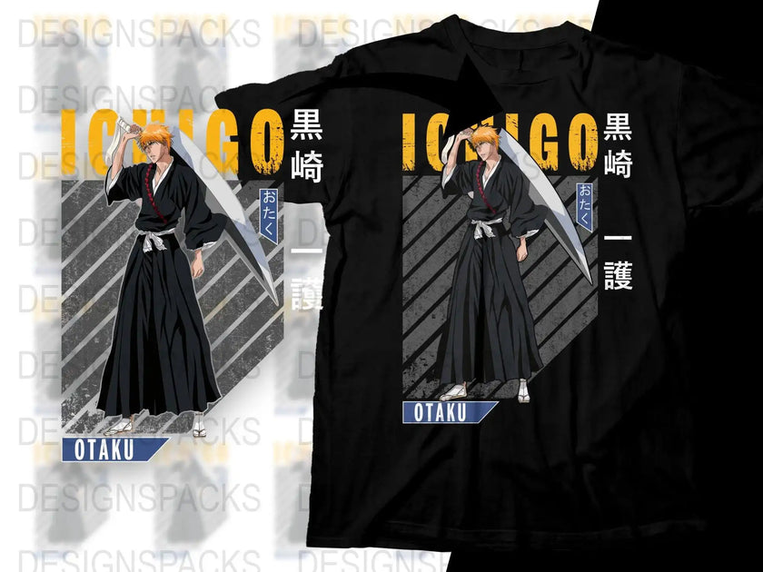 Ichigo Otaku Stylish Design Anime Png Digital Download