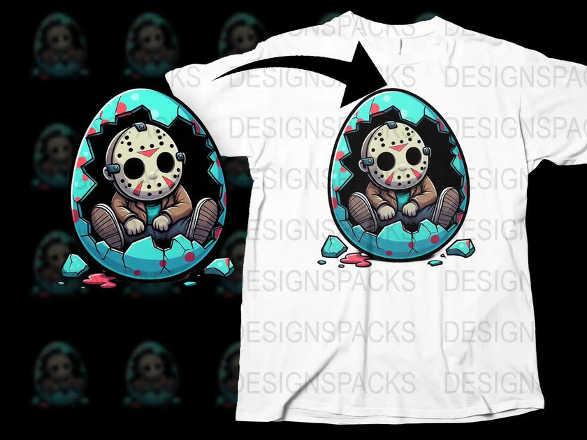Funny Jason Voorhees Easter Egg Surprise Png Digital Download