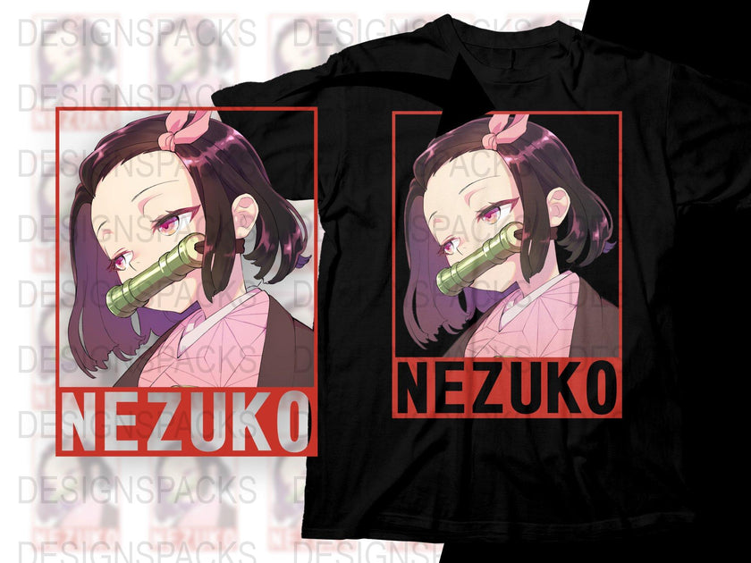 Nezuko Anime Design Graphic Png Digital Download