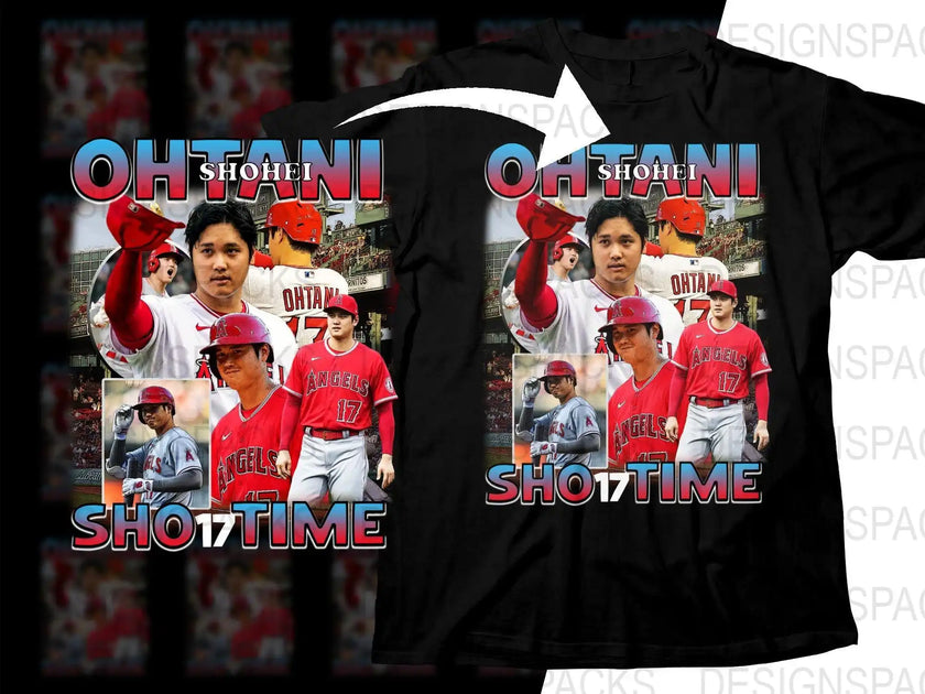 Shohei Ohtani Sho Time Baseball Graphic Png Digital Download