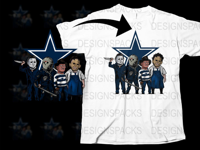 Horror Movie Slashers Dallas Cowboys Logo Png Digital Download