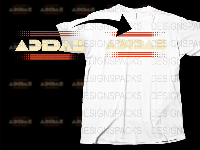 Adidas Retro Logo Design Athletic Fit Png Digital Download