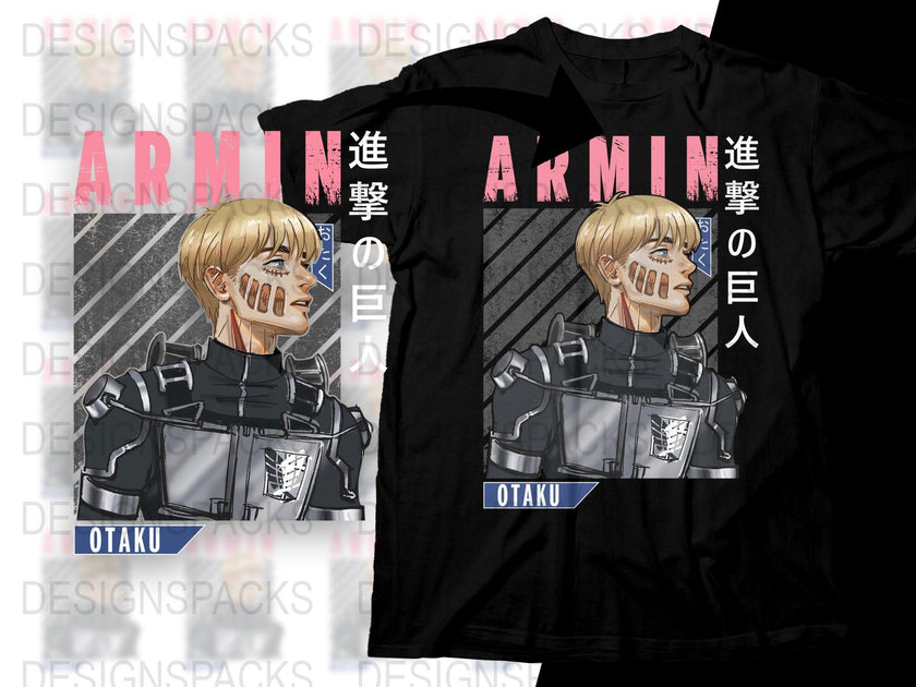 Armin Anime Graphic Design Png Digital Download