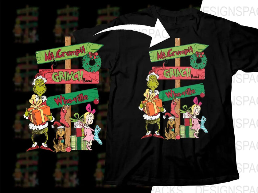 The Grinch Mt. Crumpit Who-ville Christmas Png Digital Download