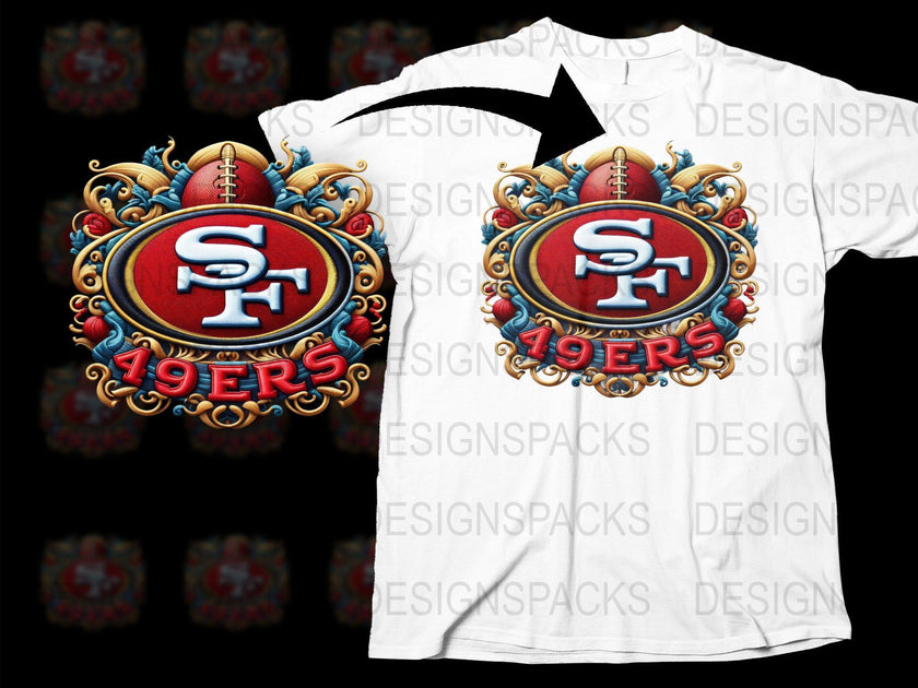San Francisco 49ers Logo Custom Fan Apparel Png Digital Download
