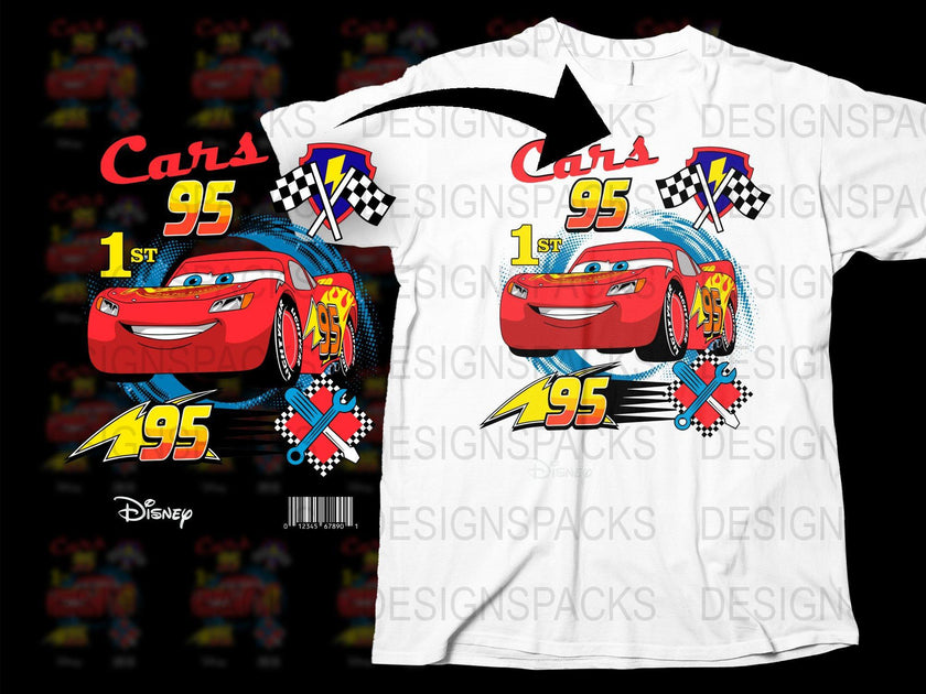 Cool Racing Cars 95 Lightning McQueen Png Digital Download