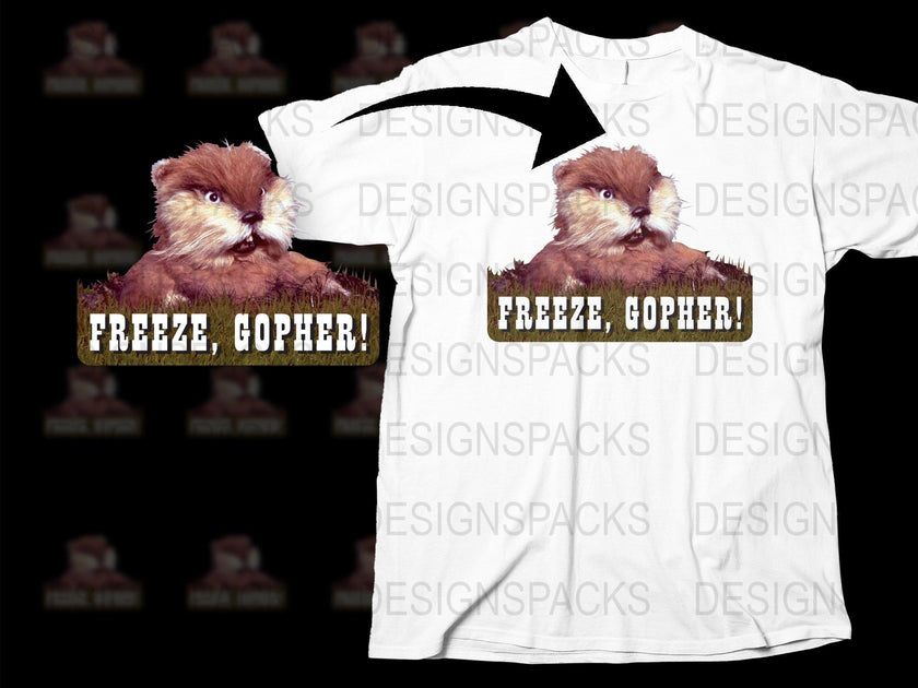 Freeze Gopher Funny Character Graphic Png Digital Download