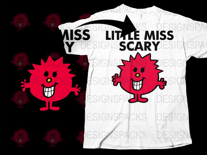 Fun Little Miss Scary Character Png Digital Download
