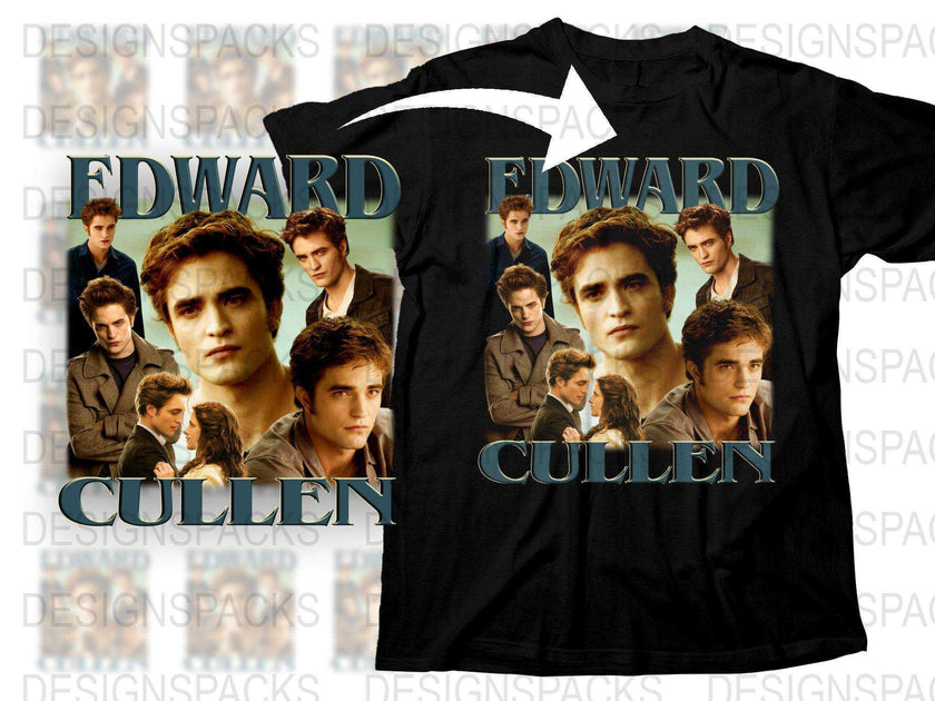 Edward Cullen Twilight Saga Movie Photo Collage Png Digital Download
