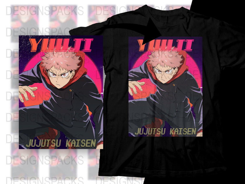 Yuji Jujutsu Kaisen Graphic Anime Png Digital Download