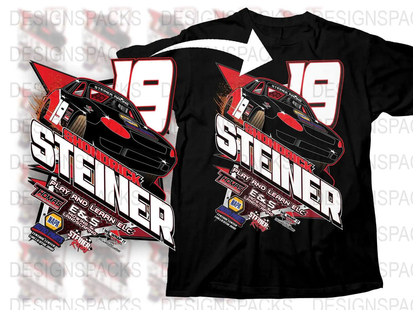 Shondrick Steiner Racing Car Design Graphic Png Digital Download
