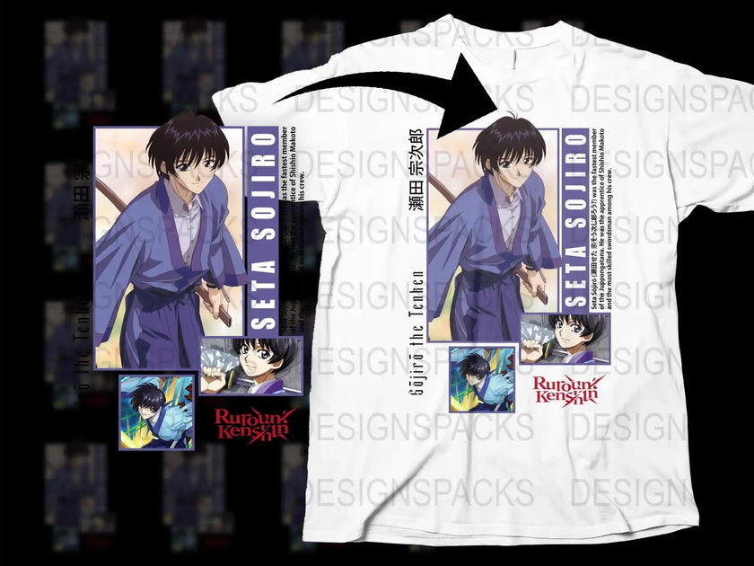 Rurouni Kenshin Seta Sojiro Fanart Anime Inspired Png Digital Download