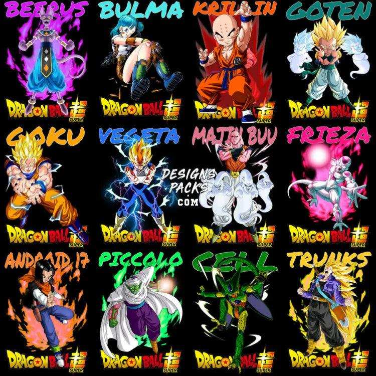 40 Dragon ball Anime Designs Bundle PNG