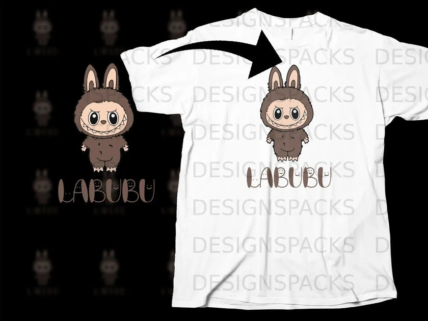 Labubu Smiley Faces Character Graphic Design Png Digital Download