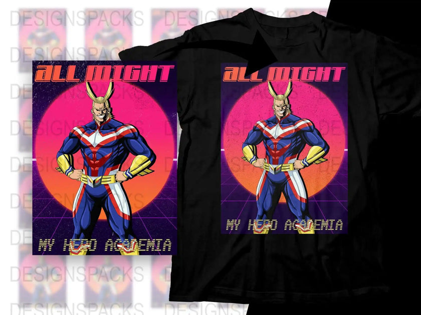 All Might Graphic My Hero Academia Anime Png Digital Download