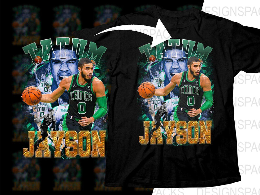 Iconic Jayson Tatum Boston Celtics Basketball Player Bootleg Png Digit