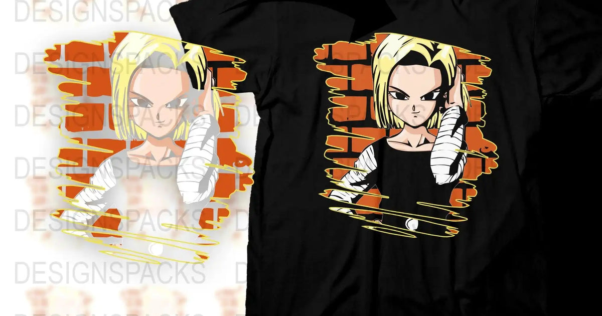 Blonde Android Character Design Cool Png Digital Download – DESIGNSPACKS