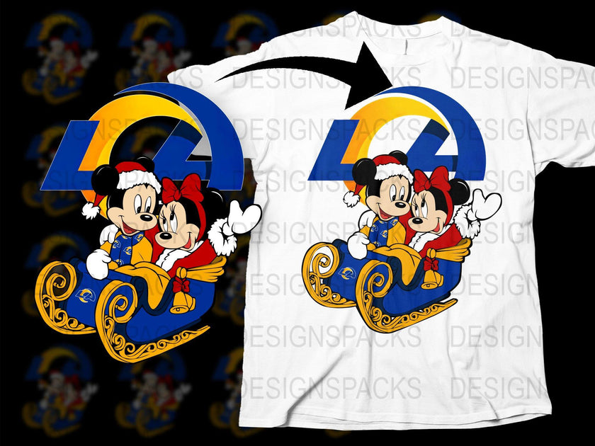 Los Angeles Rams Mickey And Minnie Mouse Png Digital Download