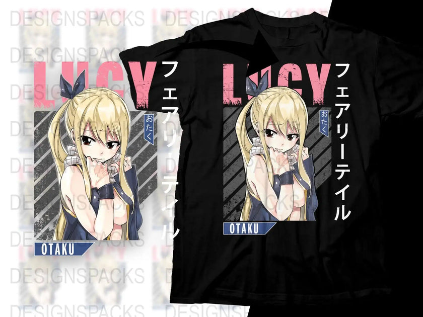 Charming Themed Anime Lucy Fan Art Design Png Digital Download