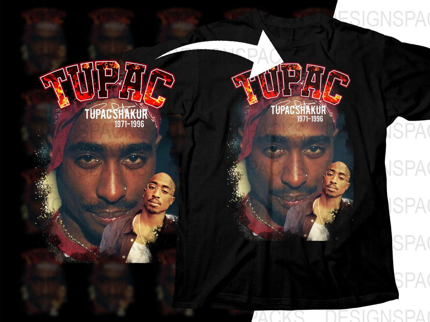 Tupac Shakur 1971-1996 Graphic Tribute Png Digital Download