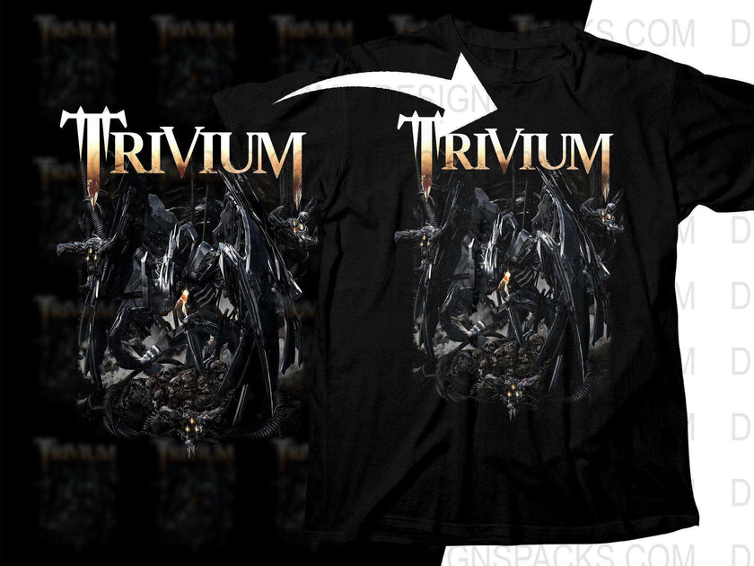 Trivium Band Artwork Design Rock Rock Png Halftone Digital Download