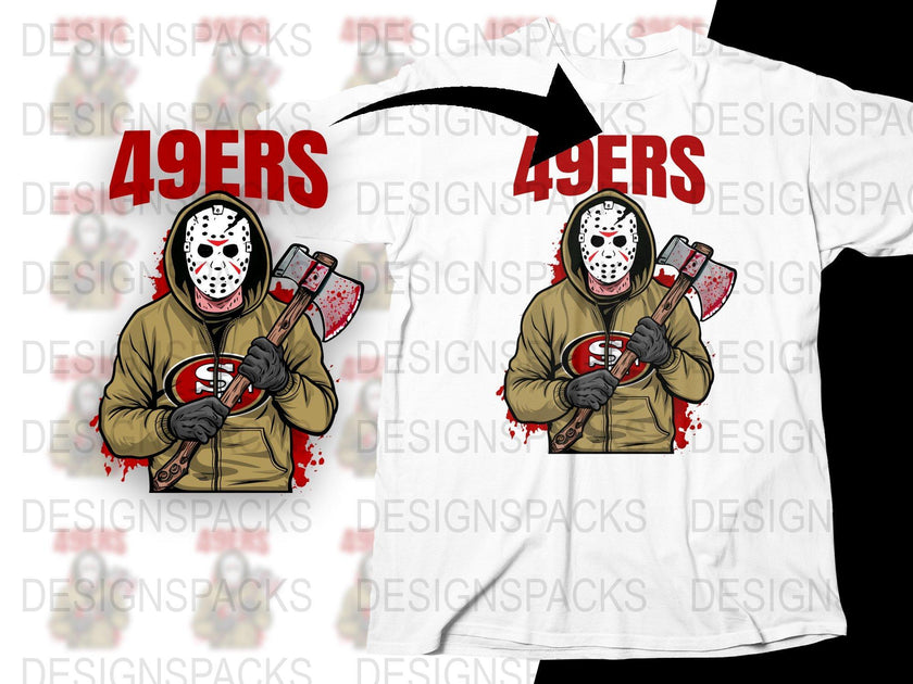 49ers Jason Voorhees Football Graphic Png Digital Download