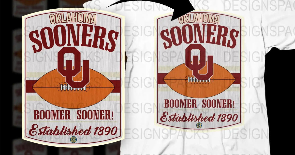Oklahoma Sooners Football Established 1890 Design Png Digital Download ...