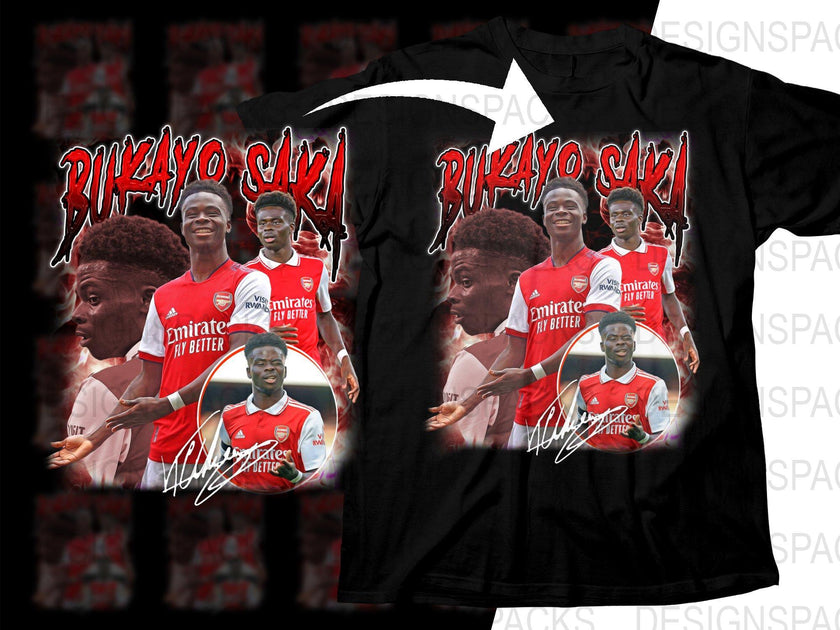 Arsenal Soccer Star Bukayo Saka Player Soccer Png Digital Download