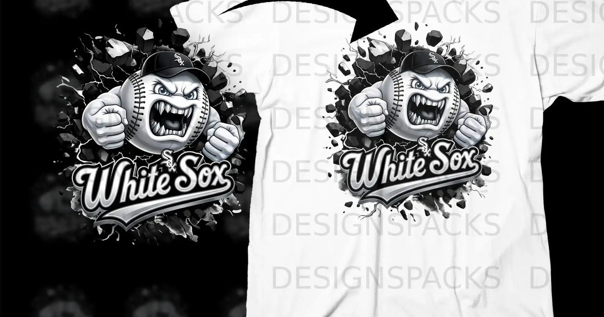 Chicago White Sox Angry Baseball Mascot Breakout Png Digital Download ...