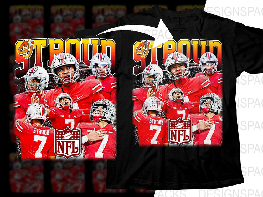 CJ Stroud NFL Bootleg Custom Png Digital Download