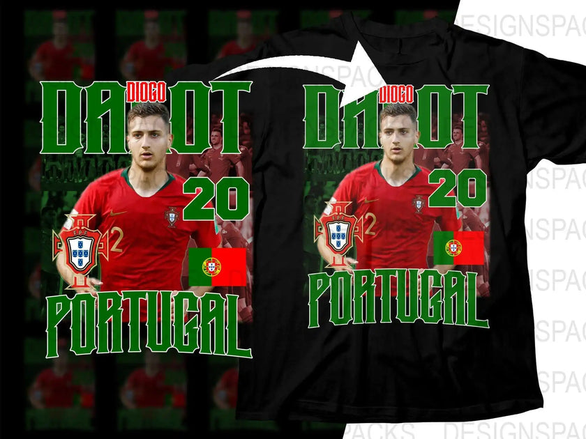 Portugal Soccer Star DIOGO DALOT 20 Graphic Soccer Png Digital Downloa