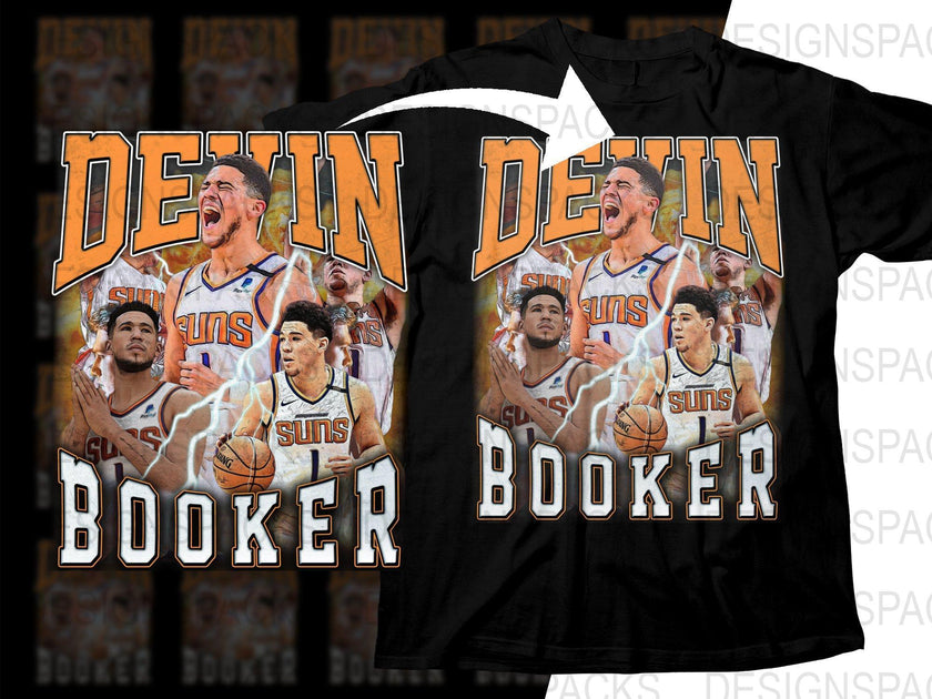 Devin Booker Phoenix Suns Basketball Superstar Bootleg Png Digital Dow