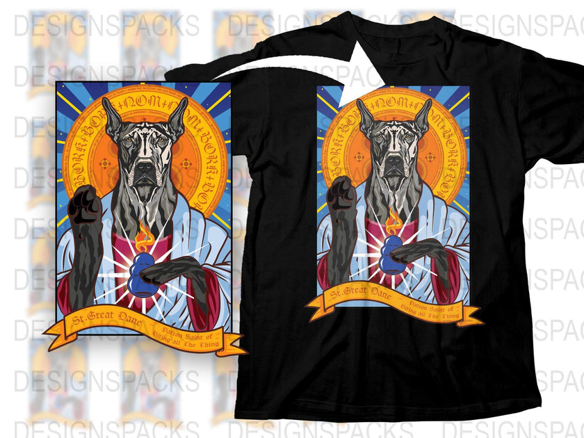 St Great Dane Patron Saint of Png Digital Download with Unique Design