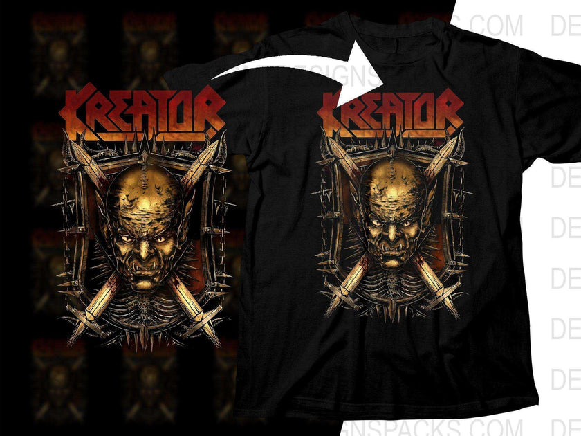 Extreme Thrash Metal Kreator Rock Design Png Halftone Digital Download