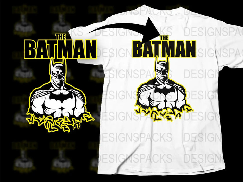 Dramatic Batman Graphic Design Men's Png Digital Download
