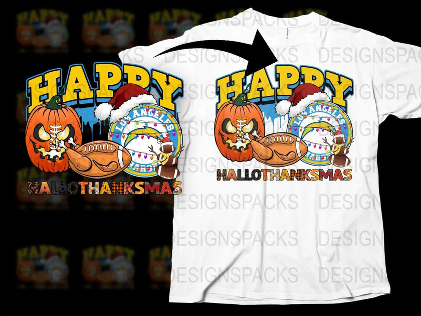 Happy Los Angeles HalloThankSmas Png Digital Download