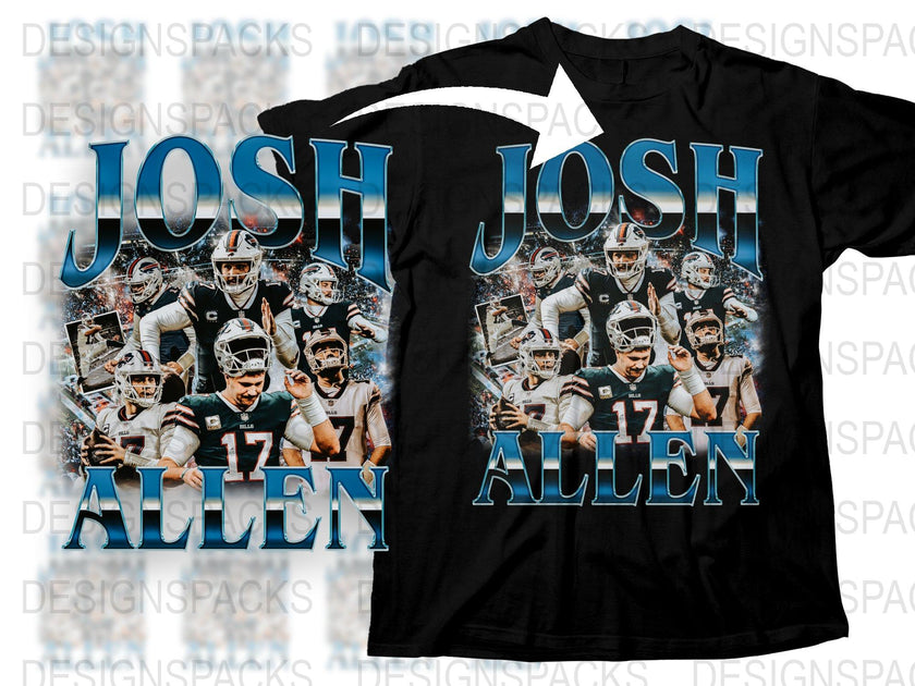 Josh Allen Bootleg NFL Football Bootleg Art Png Digital Download