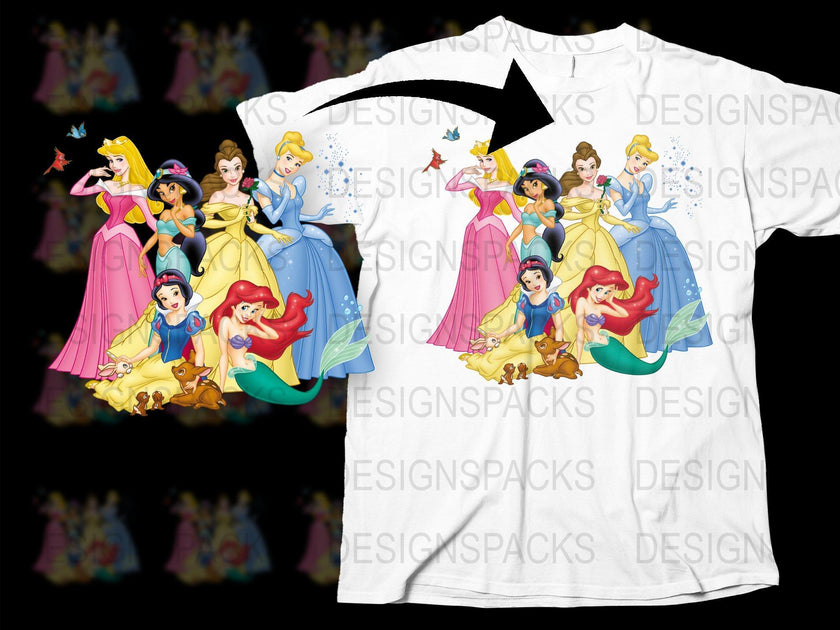 Disney Princesses Group Picture Png Digital Download
