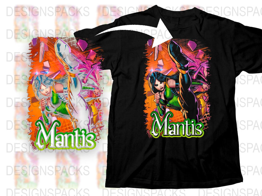 Dynamic Mantis Kick Action Graphic Png Digital Download