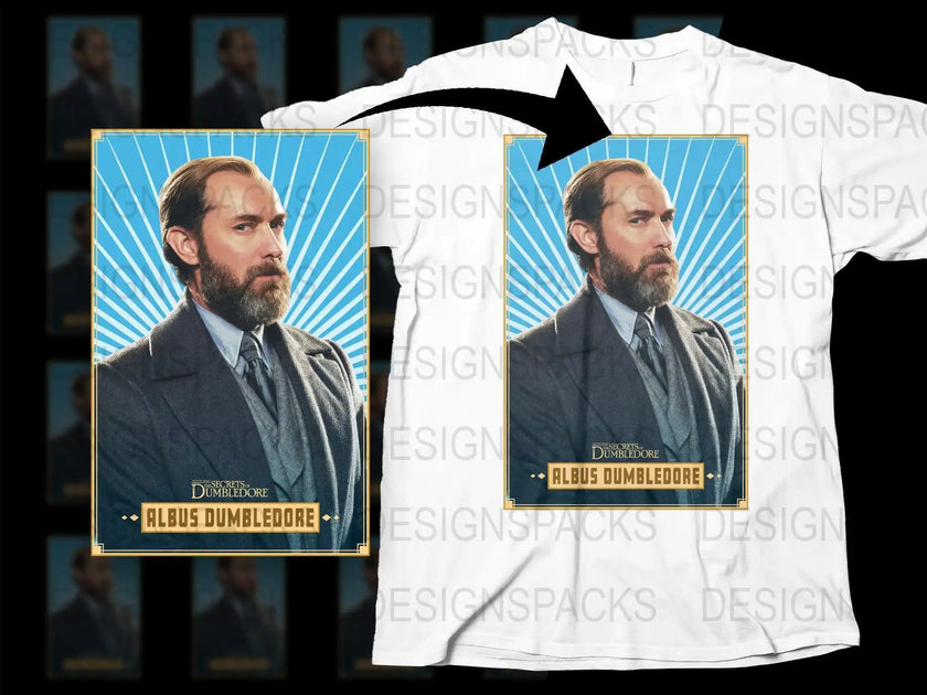 Albus Dumbledore Poster Style Graphic Png Digital Download
