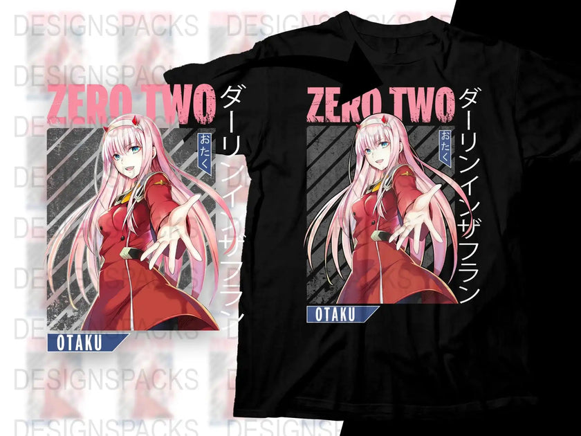 Zero Two Otaku Anime Graphic Png Digital Download