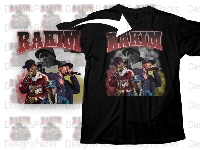 Rakim Classic Rap Photo Bootleg Graphic Design Png Digital Download